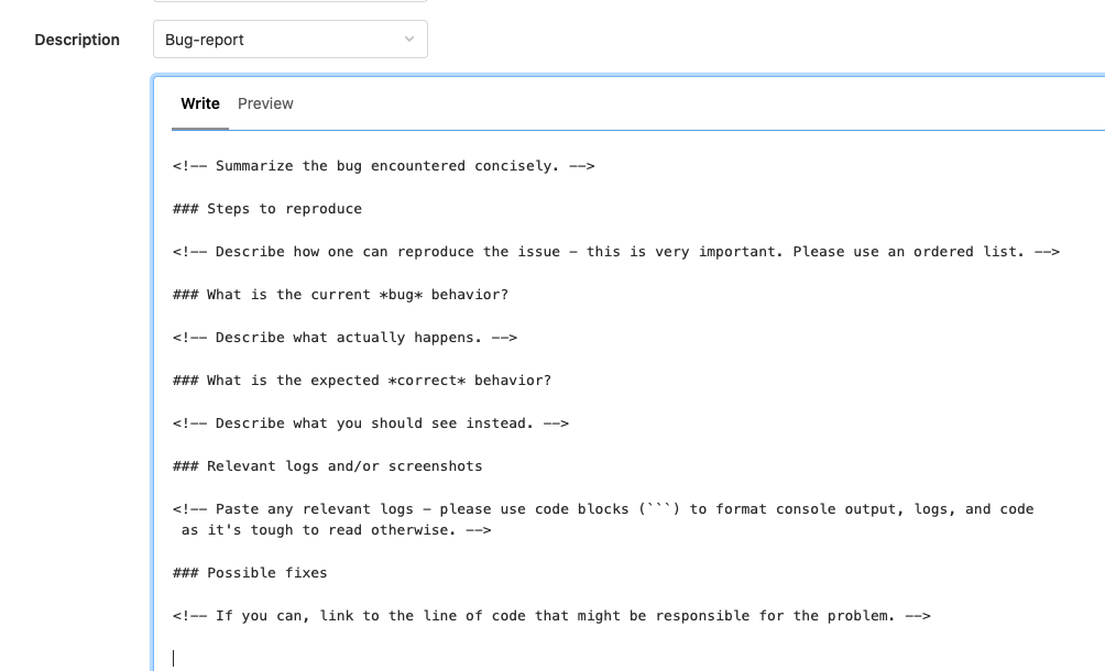 วิธีสร้าง Issue template ใน Gitlab
