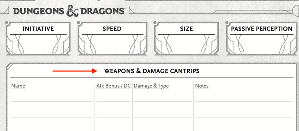 D&D: การสร้างตัวละครจาก Character sheet 2024